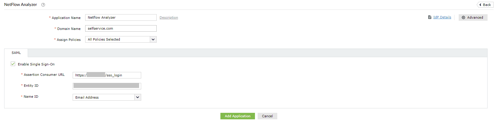Configuring SAML SSO for ManageEngine NetFlow Analyzer Configuring SAML SSO for ManageEngine NetFlow Analyzer